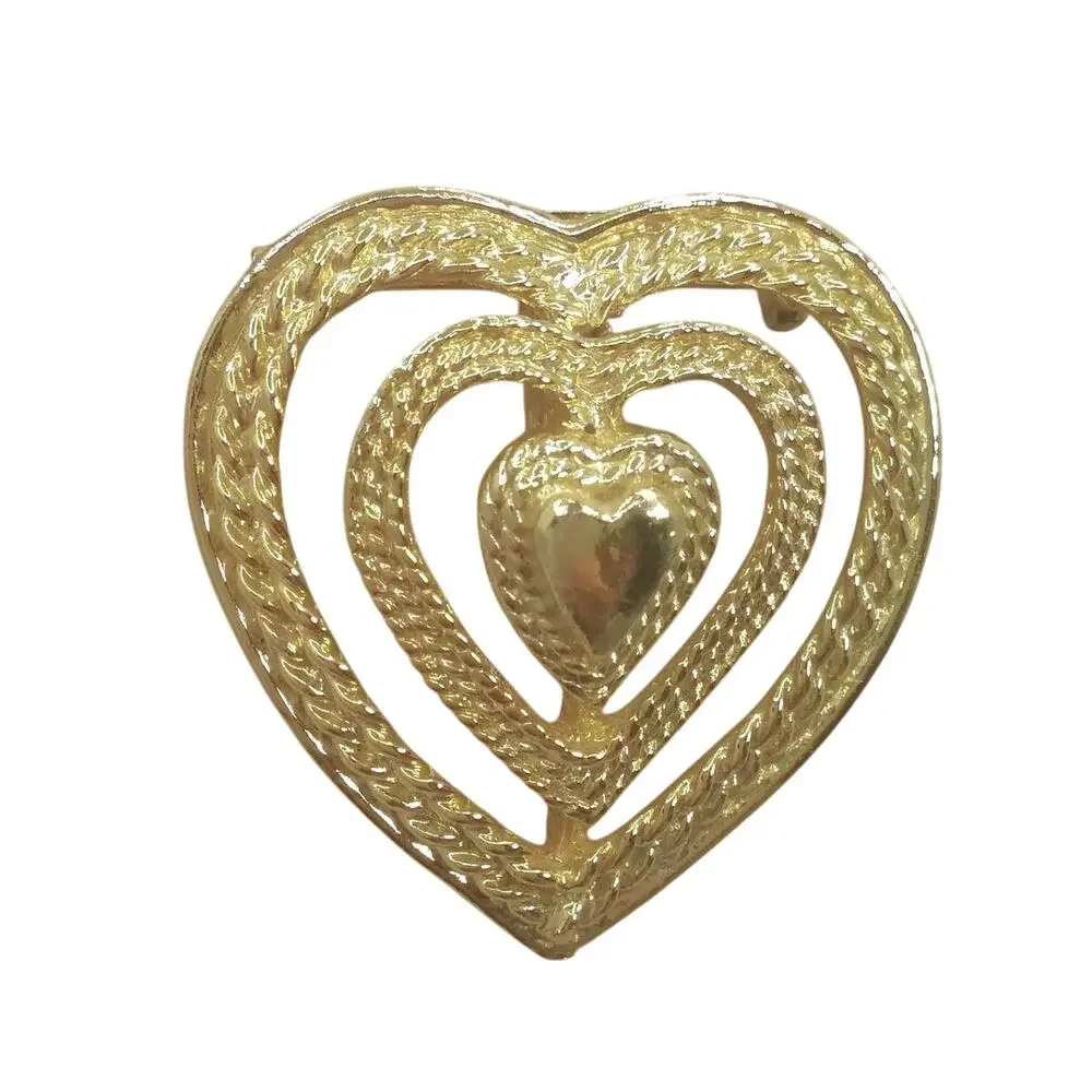 Vintage | Jewelry | Vintage Gerrys Layered Heart Brooch Plus Pendant ...
